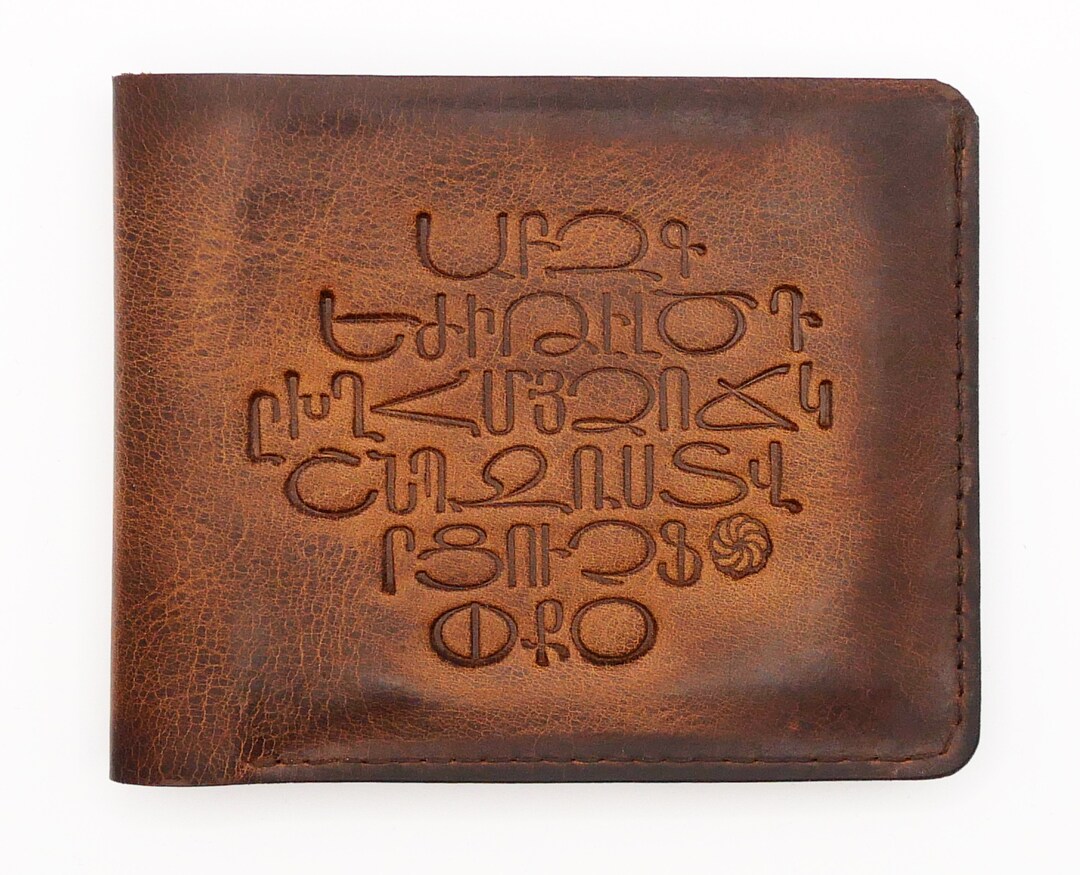 Handmade Wallet, Armenian Alphabet, EXCLUSIVE Genuine Leather - Etsy