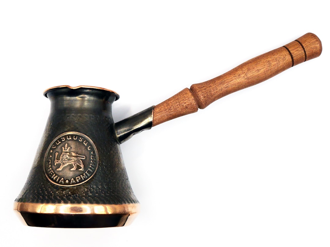 Armenian Coffee Maker Pot (4 Cups, 330ml, 11 Fl OZ) Jazzve Copper Jazva ...