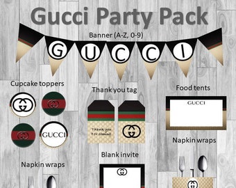 Gucci party supplies | Etsy