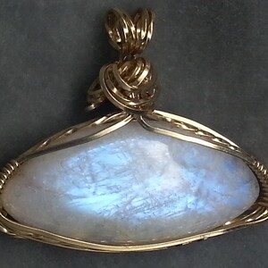 Albite Moonstone Rare Canadian Wire Wrapped Gemstone Pendant, Canadian ...