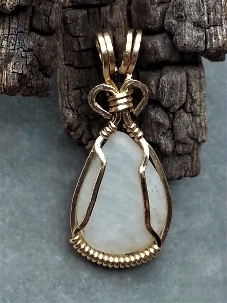 Albite Moonstone Rare Canadian Wire Wrap Pendant a - Etsy