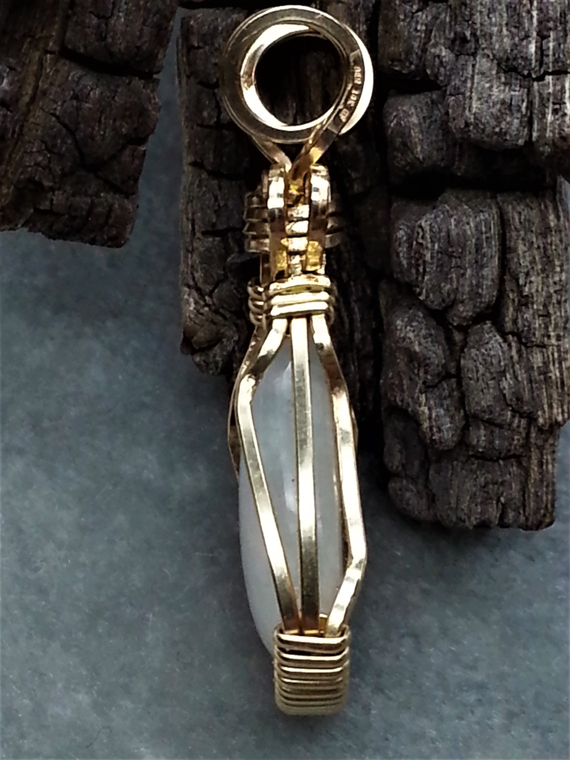 Albite Moonstone Rare Canadian Wire Wrap Pendant a - Etsy