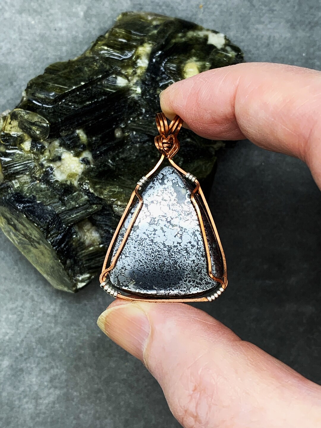 Cobaltite, a Silver Ore Gemstone Pendant, Handmade Canadian Cabochon ...