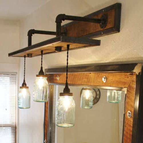 Rustic Industrial Trough Light Galvanized Light W/bulbs - Etsy