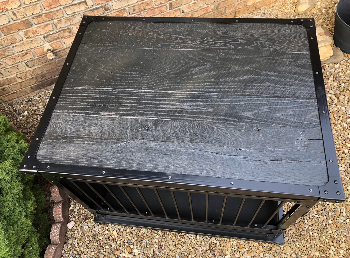 Rustic Industrial Dog Kennel Dog Crate Riveted Steel Dog - Etsy