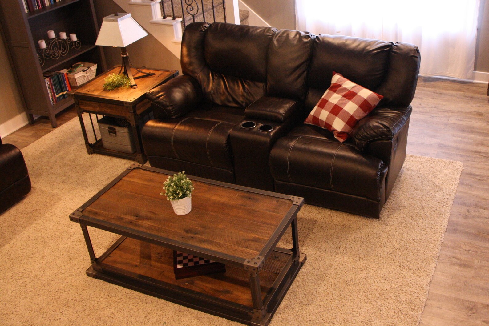 Rustic Industrial Coffee Table 482418 - Etsy