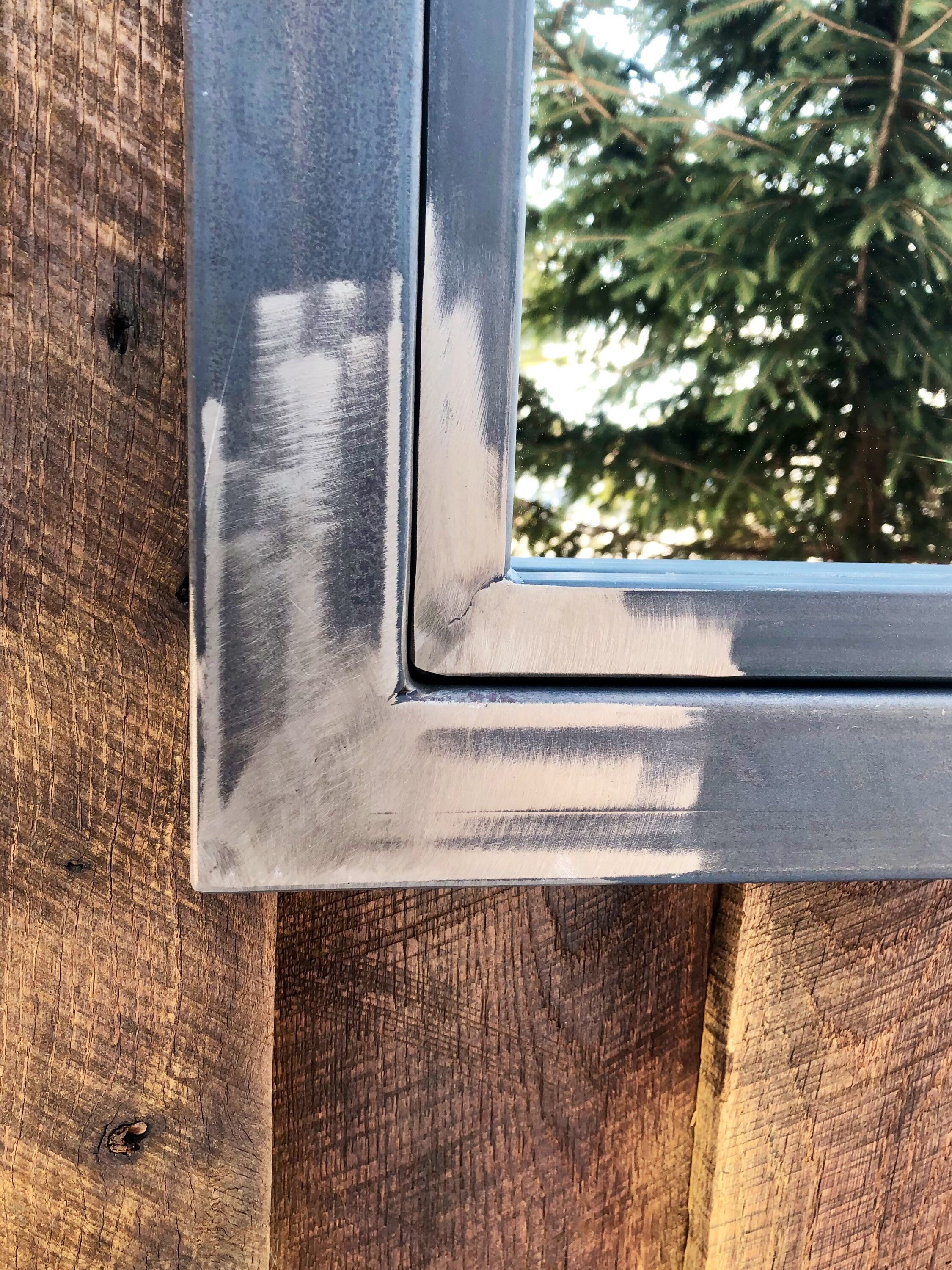 Rustic Industrial Mirror Frame 2436 | Etsy