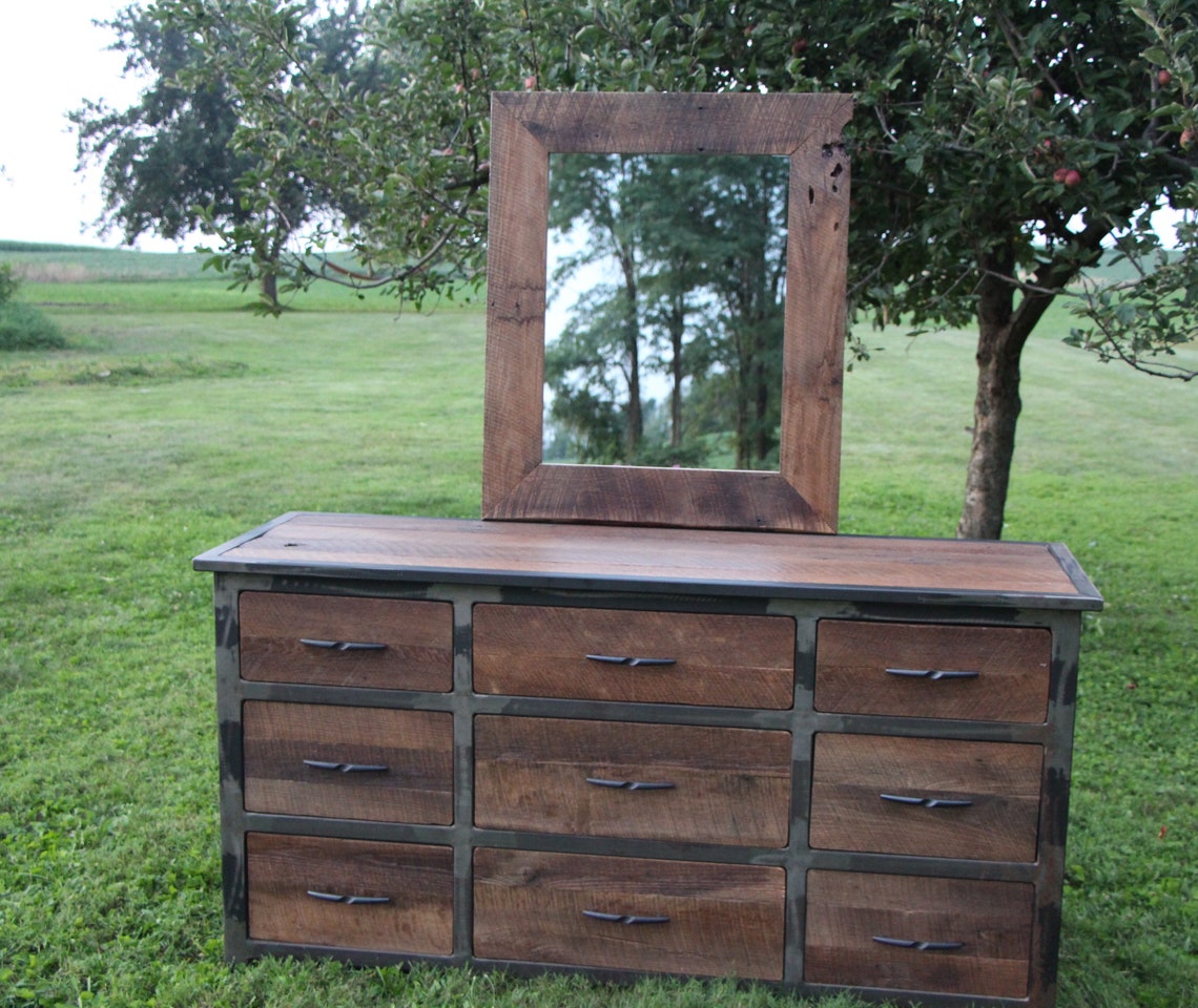 Rustic Industrial Dresser Reclaimed Wood Dresser 632036 - Etsy