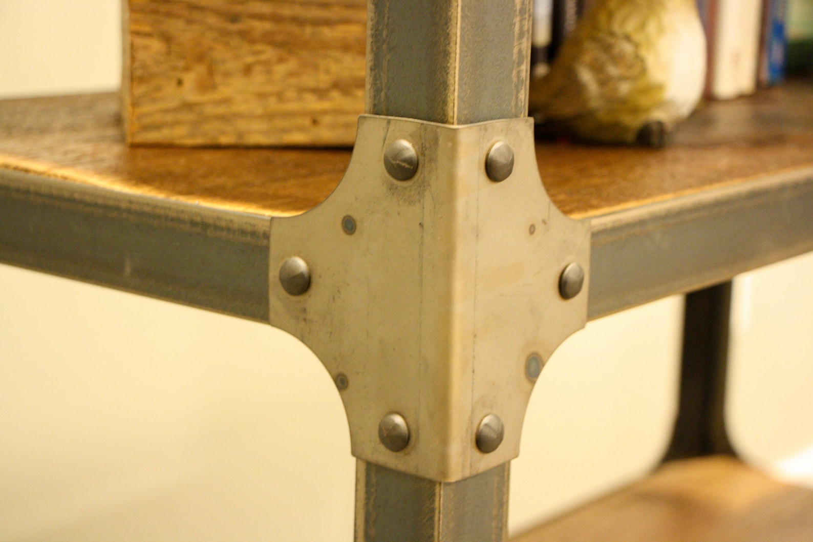 Rustic Industrial Bookcase 63165 - Etsy