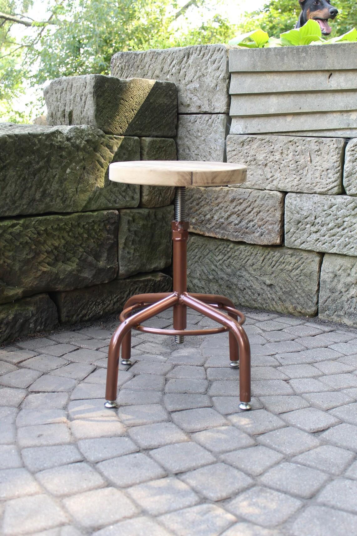 Rustic Industrial Bar Stool Adjustable Stool IS4990 - Etsy