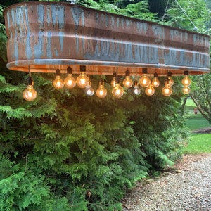 Rustic Trough Light, Rustic Tank Light, Farmhouse Lighting #602412 - Etsy