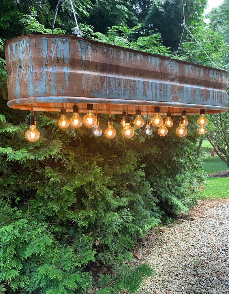 Rustic Trough Light Rustic Tank Light Farmhouse Lighting - Etsy