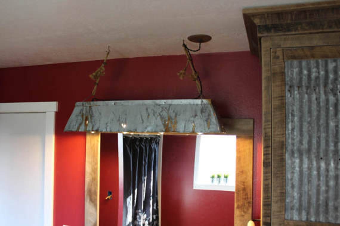 Rustic Industrial Trough Light - Galvanized Light W/bulbs #L3890 - Etsy