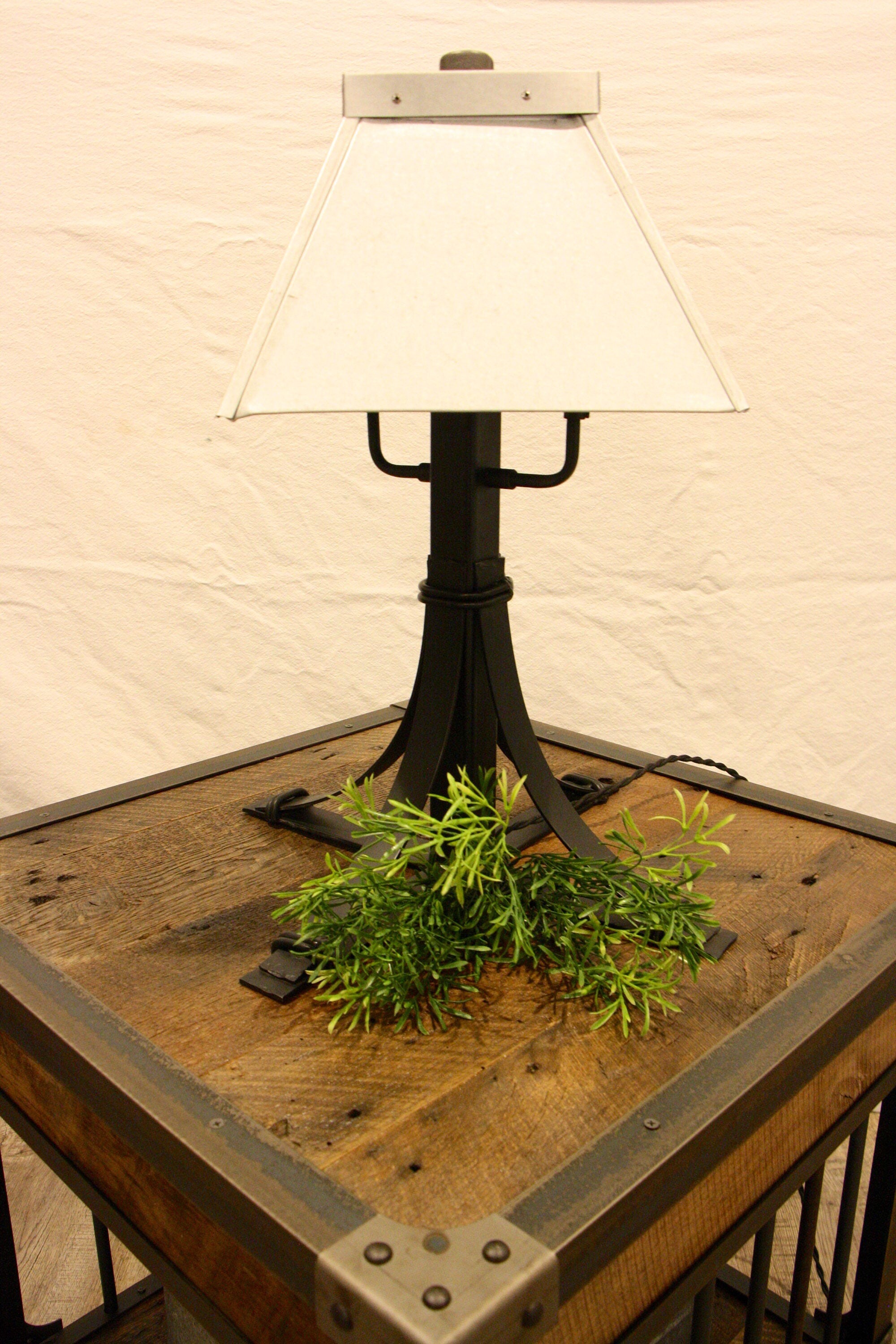 Rustic Industrial End Table 241824 | Etsy