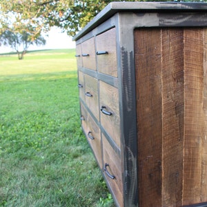 Rustic Industrial Dresser, Reclaimed Wood Dresser #632036 - Etsy