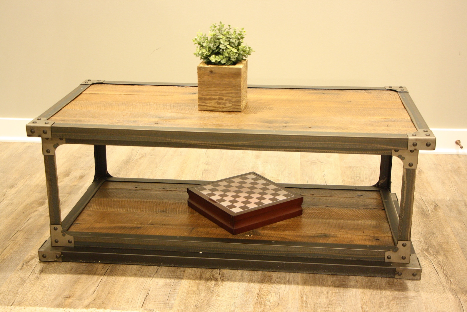 Rustic Industrial Coffee Table 482418 - Etsy