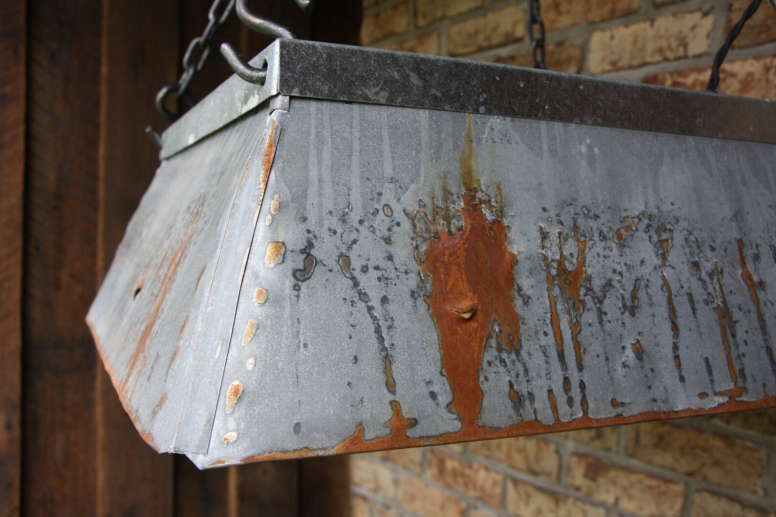 Rustic Industrial Trough Light Galvanized Light W/bulbs | Etsy