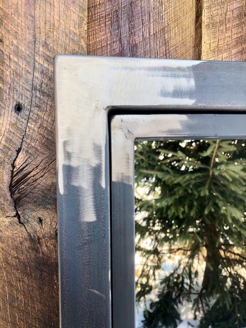 Rustic Industrial Mirror Frame 2436 | Etsy