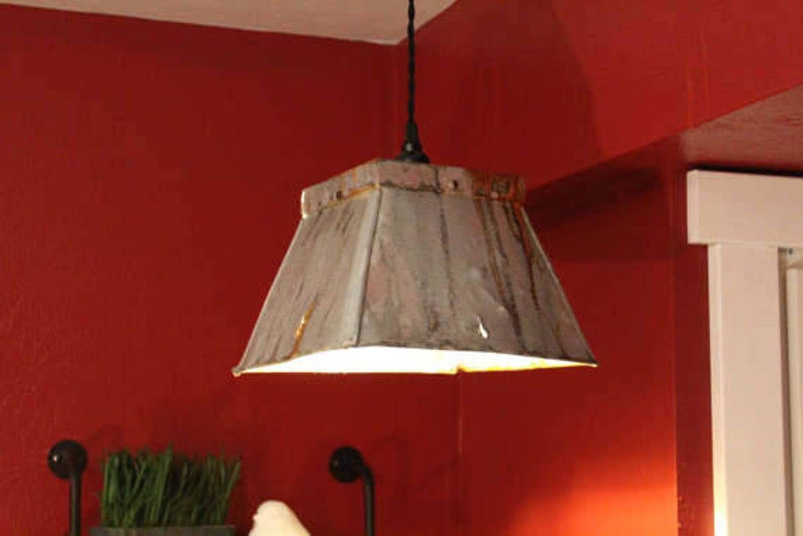 Rustic Industrial Galvanized Light Galvanized Pendant Light | Etsy