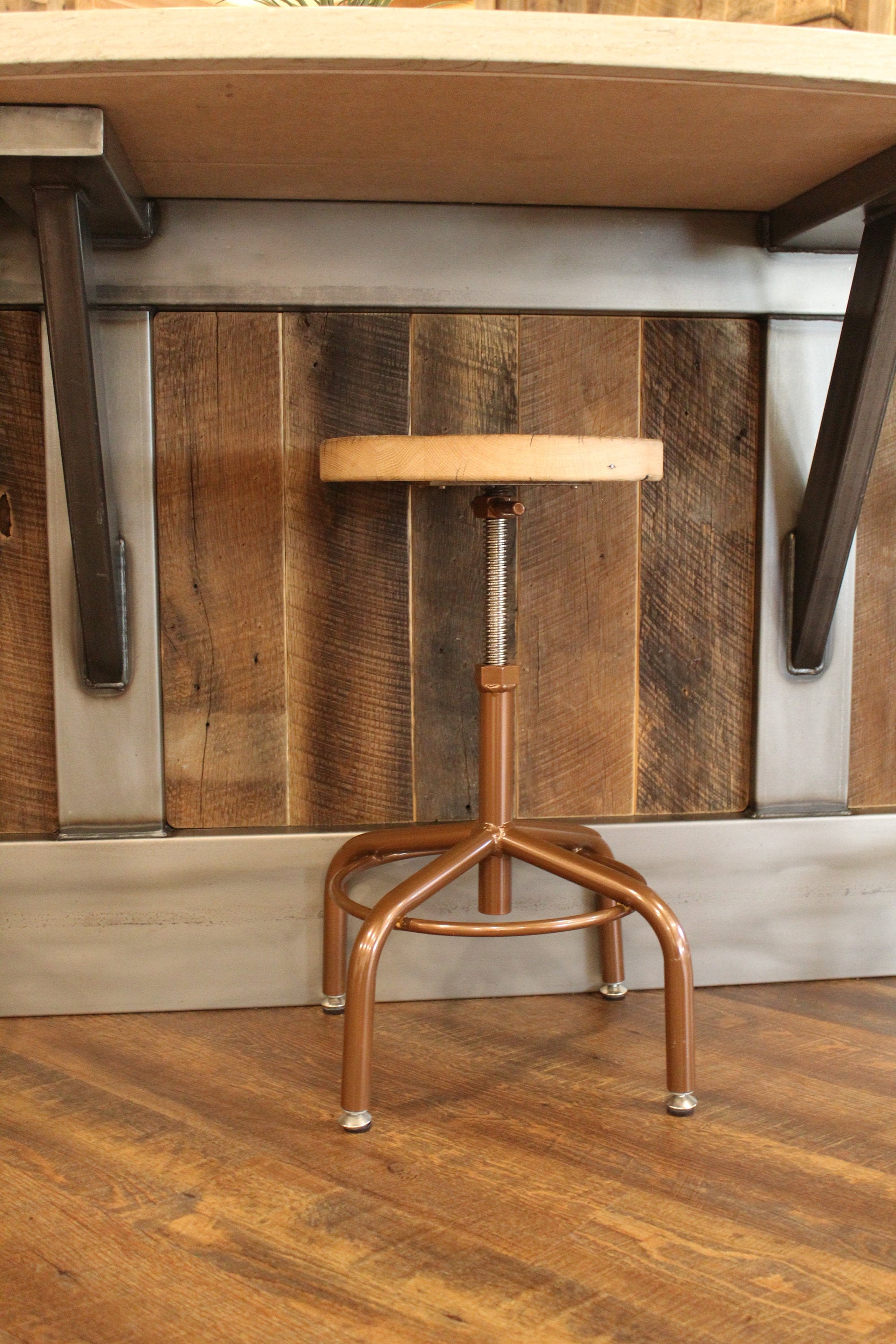 Rustic Industrial Bar Stool Adjustable Stool IS4990 | Etsy