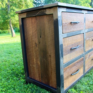 Rustic Industrial Dresser, Reclaimed Wood Dresser #632036 - Etsy