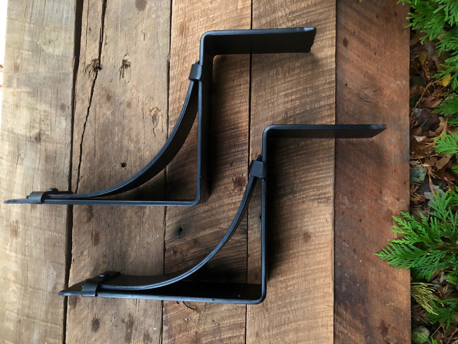 Rustic Industrial Shelf Bracket - Heavy Duty Steel Shelf Brackets # ...