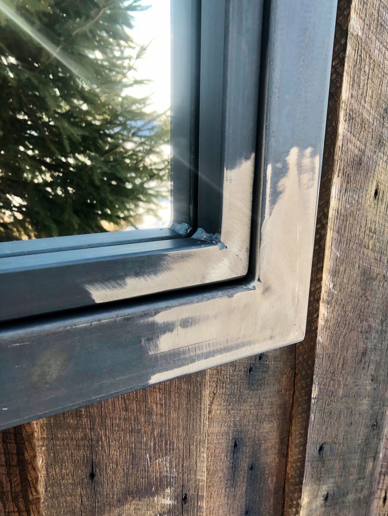 Rustic Industrial Mirror Frame 2436 | Etsy