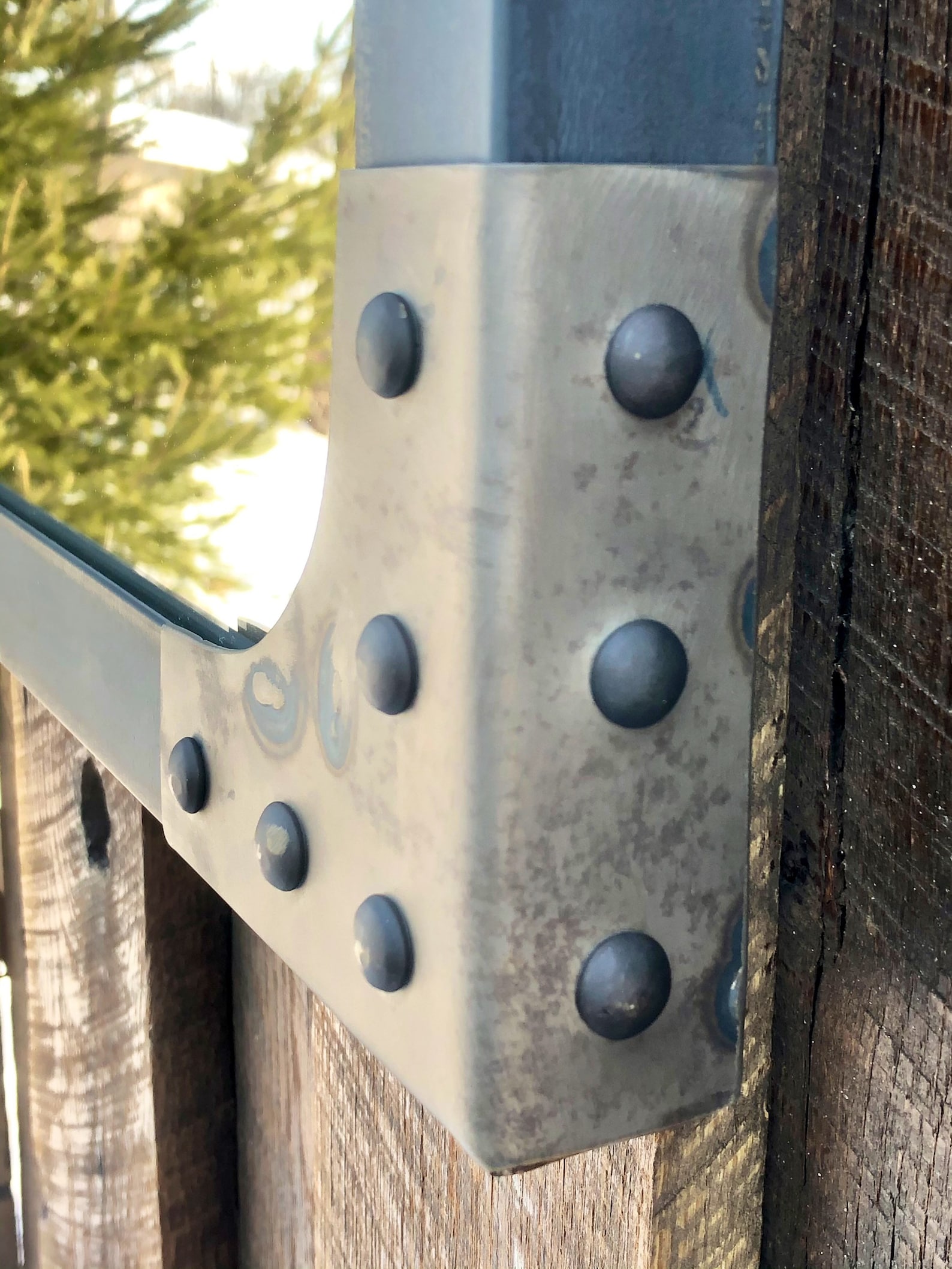 Rustic Industrial Mirror Frame Reclaimed Barn Wood & Raw - Etsy