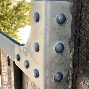 Rustic Industrial Mirror Frame Reclaimed Barn Wood & Raw - Etsy