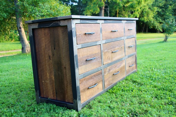 Industrial wood dresser store
