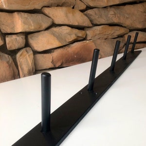 Wall Mounted Coat Rack, Industrial Coat Rack, Rustic Coat Rack, Custom ...