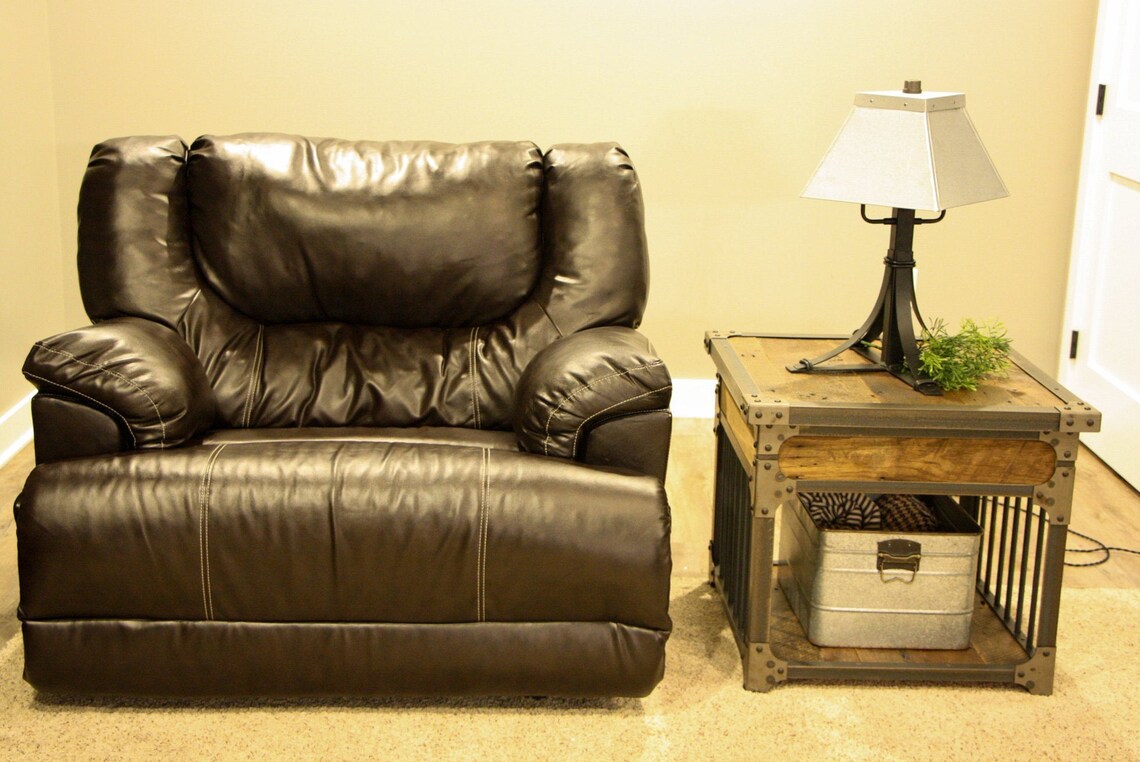 Rustic Industrial End Table 241824 - Etsy