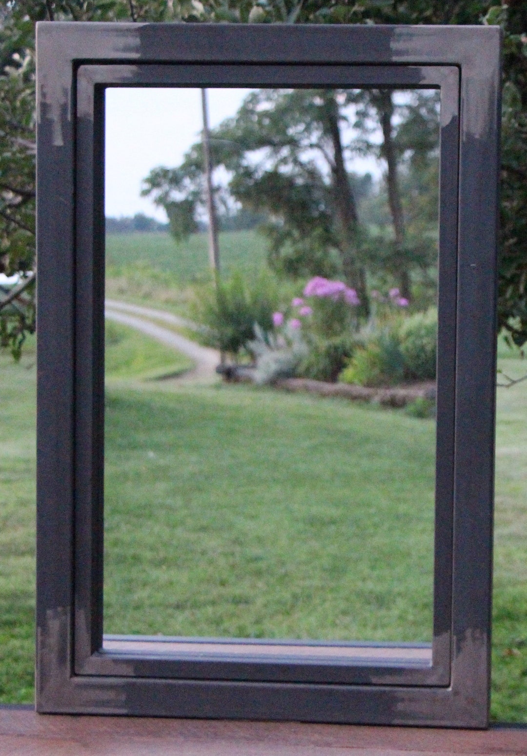 Rustic Industrial Mirror Frame #2436 - Etsy