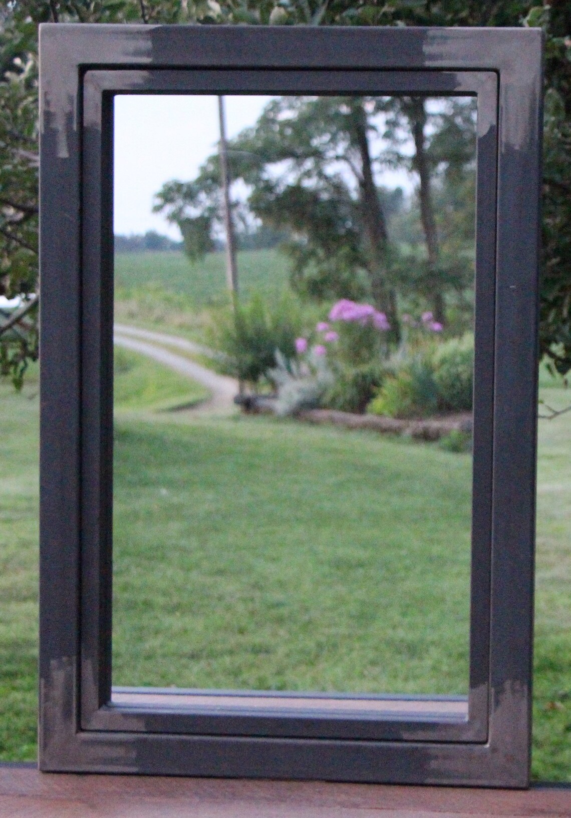 Rustic Industrial Mirror Frame #2436 - Etsy