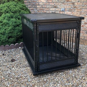 Rustic Industrial Dog Kennel, Dog Crate - Riveted Steel Dog Kennel With ...