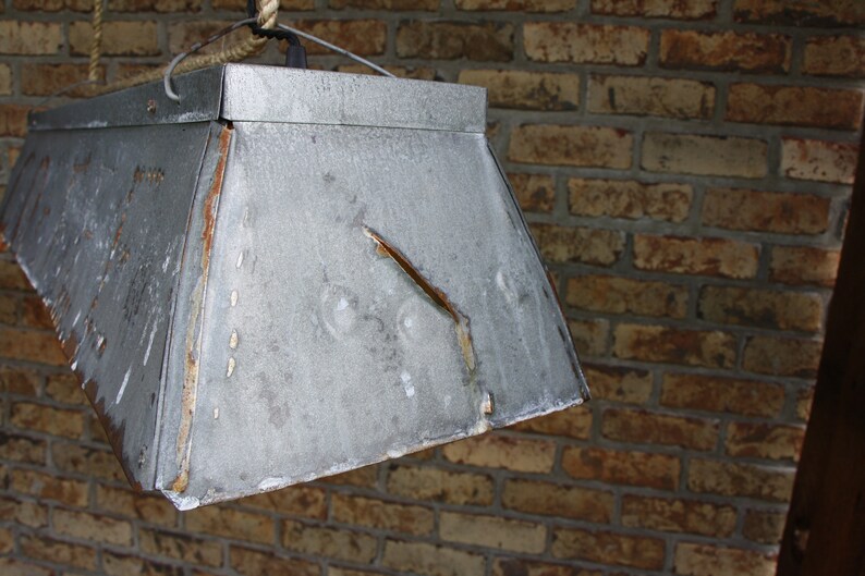 Rustic Industrial Trough Light Galvanized Light W/bulbs - Etsy