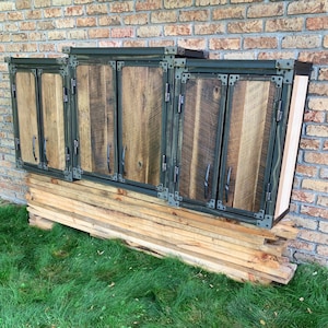 Rustic Industrial Cabinets, Industrial Cabinets, Reclaimed Wood Cabinets #1432 Priced ...