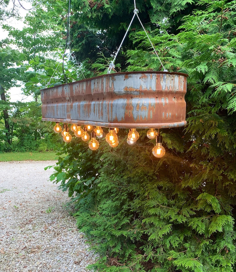 Rustic Trough Light Rustic Tank Light Farmhouse Lighting - Etsy