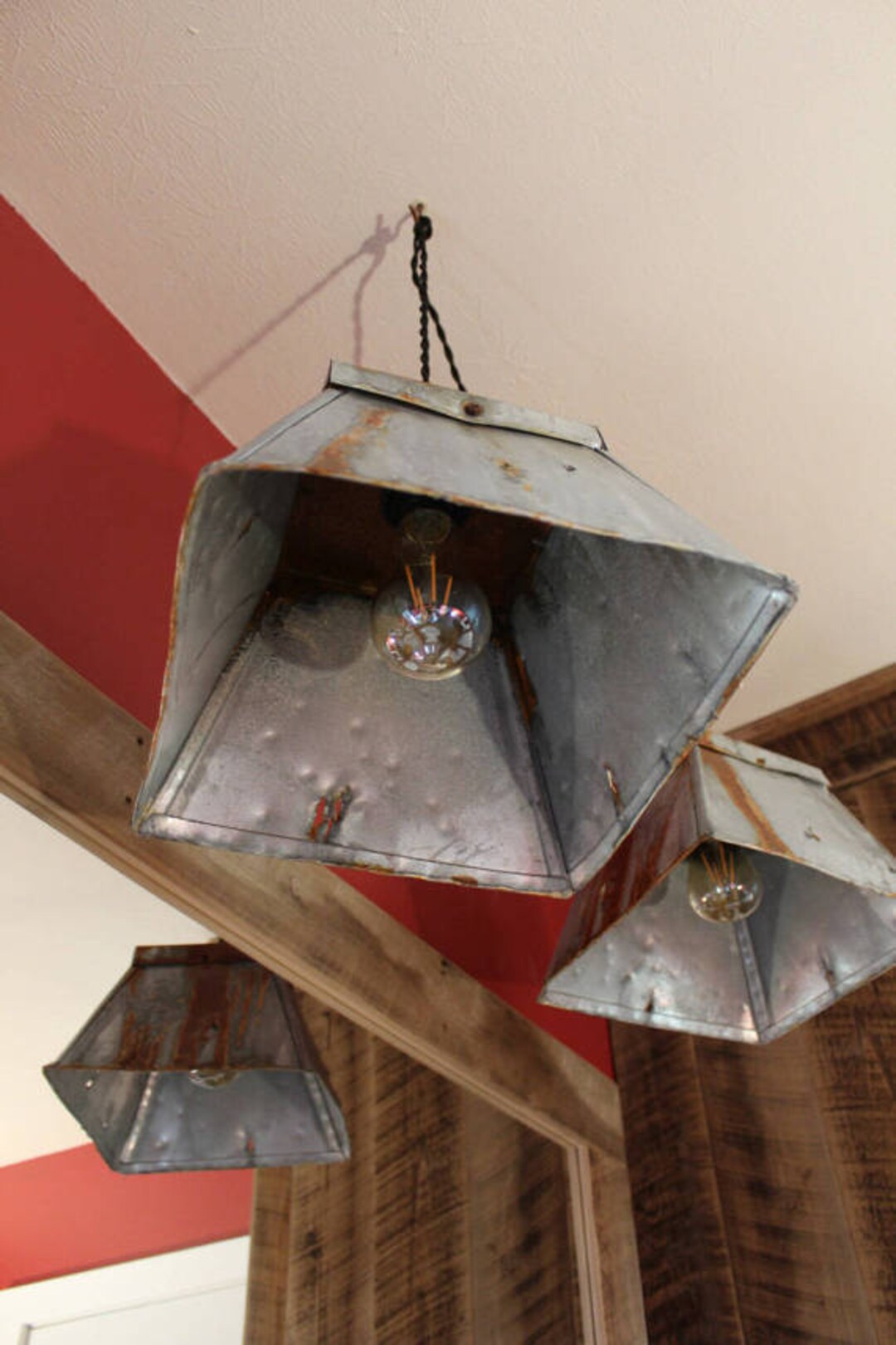 Rustic Industrial Galvanized Light (set of 2) - Galvanized Pendant ...