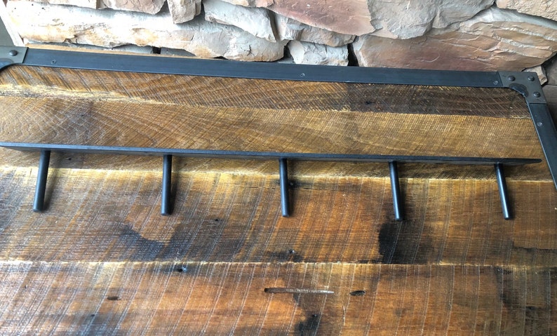 Wall Mounted Coat Rack, Industrial Coat Rack, Rustic Coat Rack, Custom ...