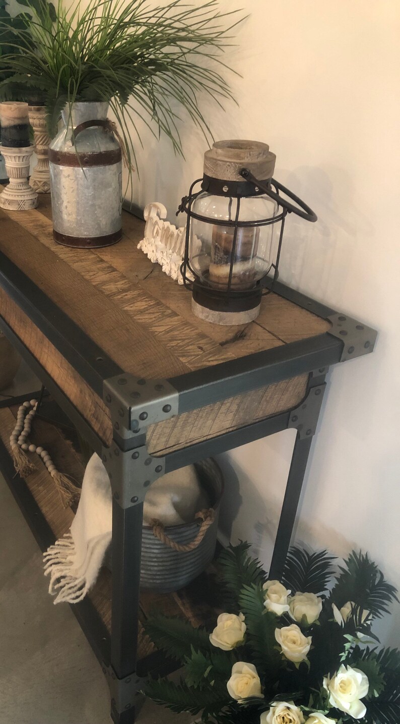 Rustic Industrial Sofa Table Rustic Sofa Table 163248 - Etsy