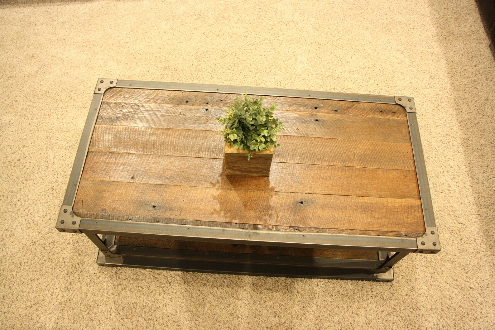 Rustic Industrial Coffee Table 482418 - Etsy