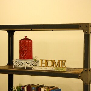 Rustic Industrial Bookcase 63165 - Etsy