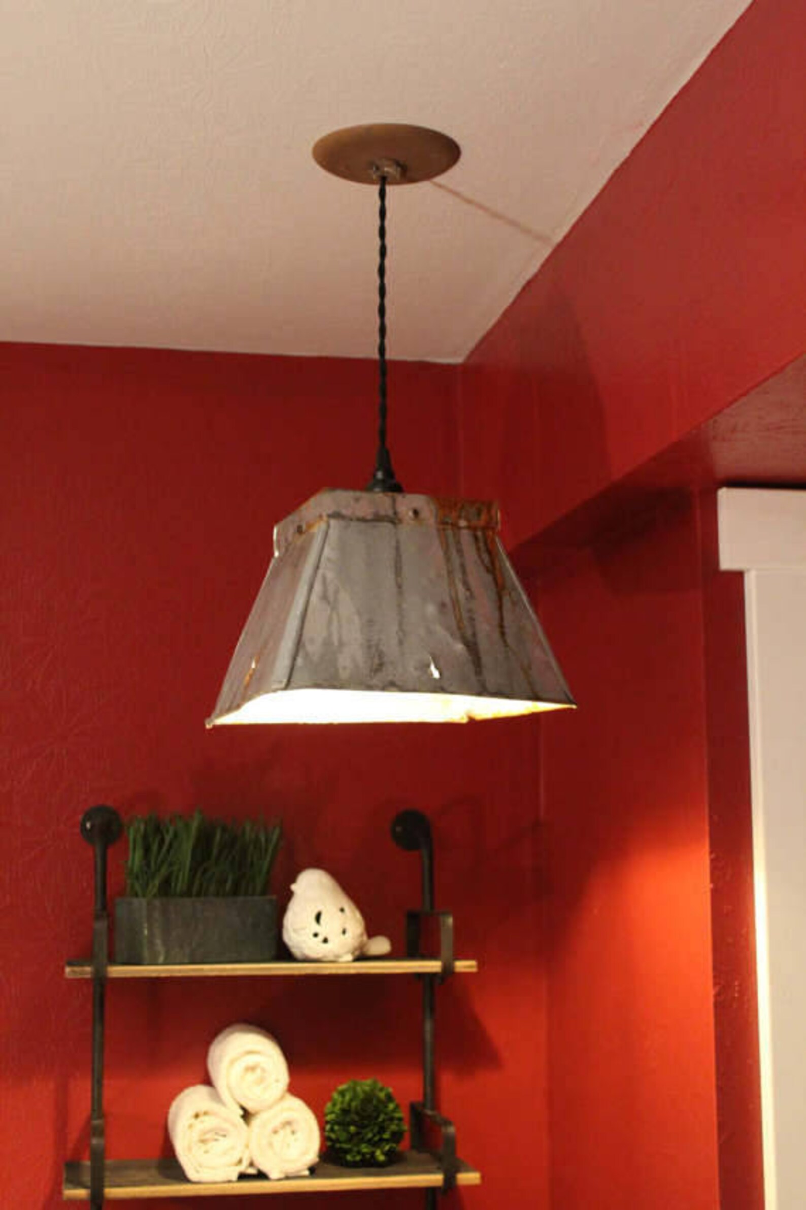 Rustic Industrial Galvanized Light - Galvanized Pendant Light W/bulbs # ...