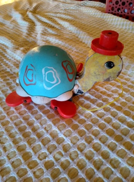 1962 Vintage Fisher-price Tip Toe Turtle Toddler Baby Toy - Etsy