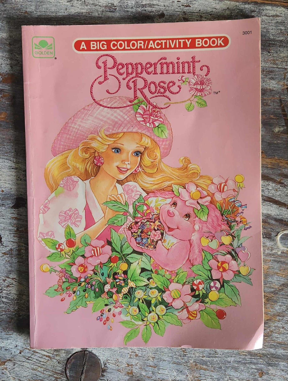 Vintage 90s Peppermint Rose Coloring Book - Etsy