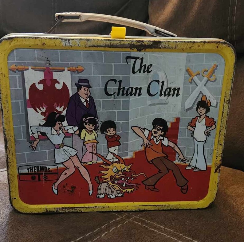 Vintage Metal Lunchbox With Thermos Chan Clan Cartoon 70s - Etsy