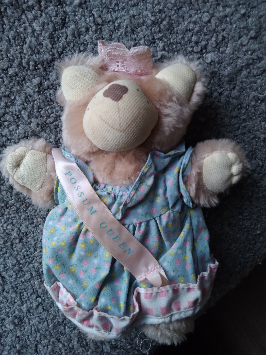 Furskins Bear 1986 Vintage Wendys Teddy Bear Retro Toy 80s Possum Queen ...