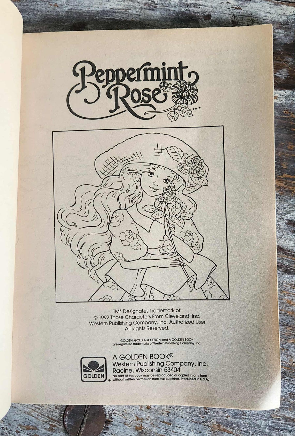 Vintage 90s Peppermint Rose Coloring Book - Etsy