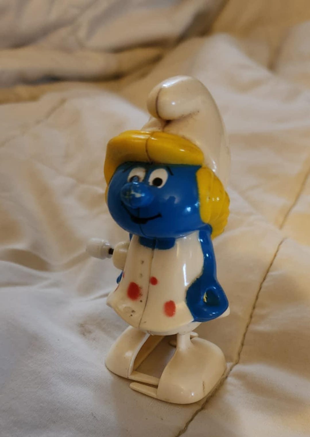 Vintage Smurfette Wind up Retro Smurfs Toy 1982 Peyo Galoob Hong Kong ...